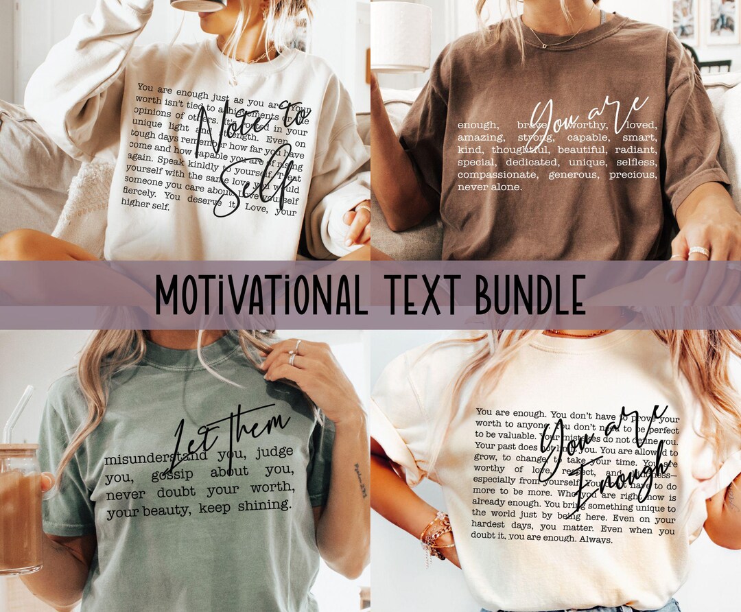 Note to Self Bundle Svg Png Motivational Quote Mental Health Design Let ...
