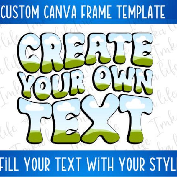 Wavy Text Canva Template - Etsy