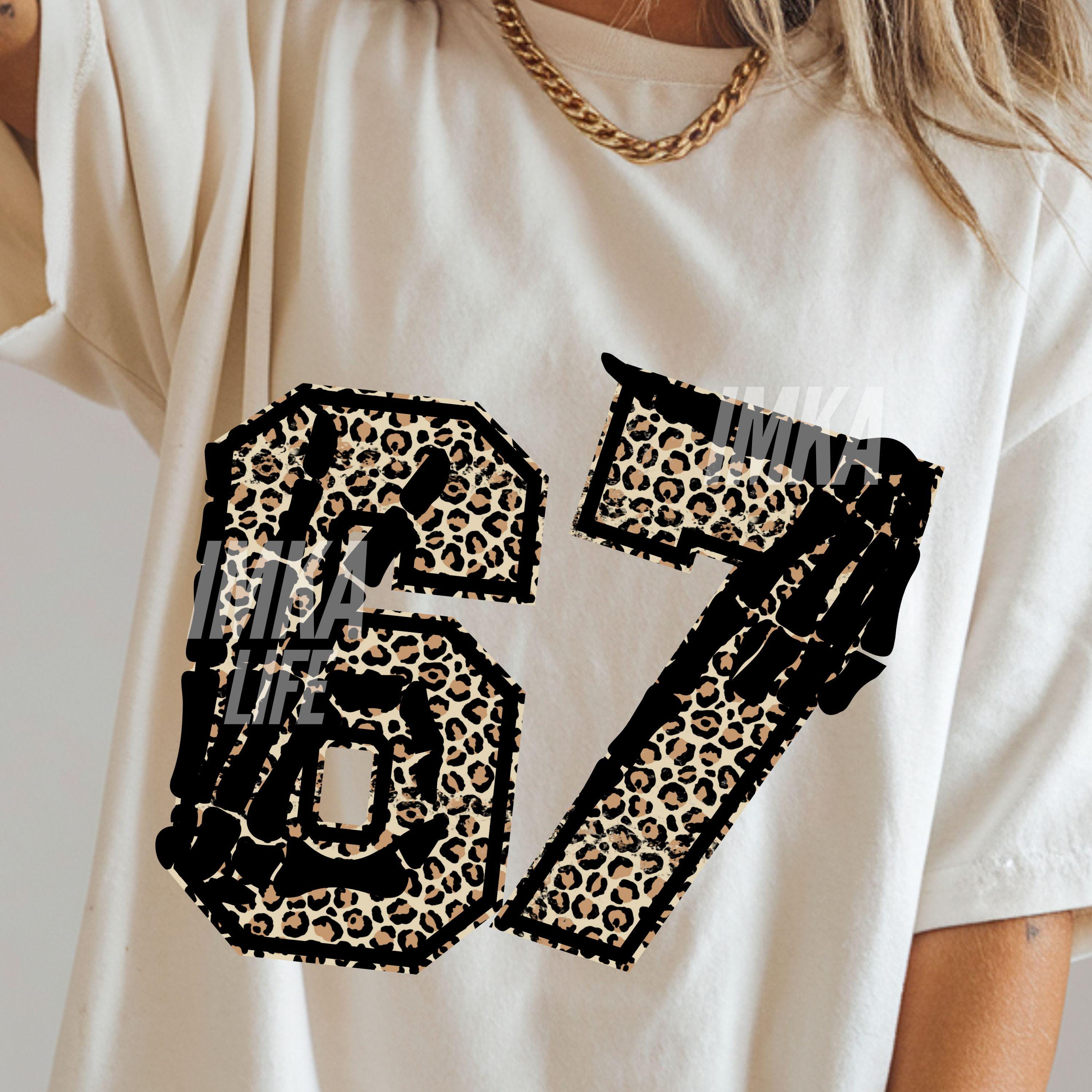 Funny Six Seven 6 7 Leopard PNG Viral Tik Tok Meme Digital Design ...