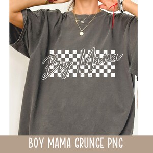 Retro Boy Mama Checkers SVG PNG Checkered Mom Design Mom of Boys ...