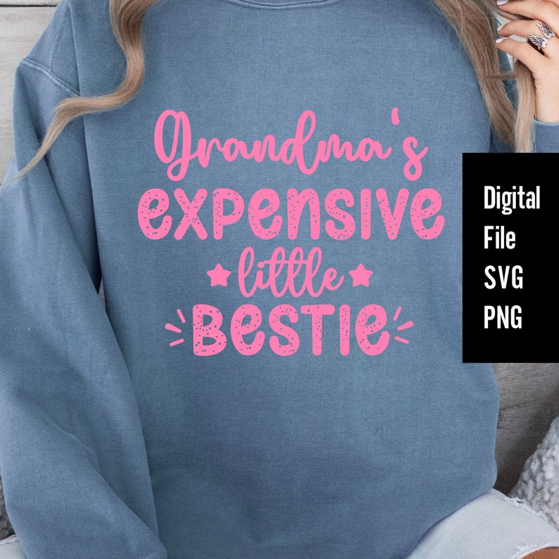 Grandma's Expensive Little Bestie Svg Retro Boho for Little Girl Kids ...