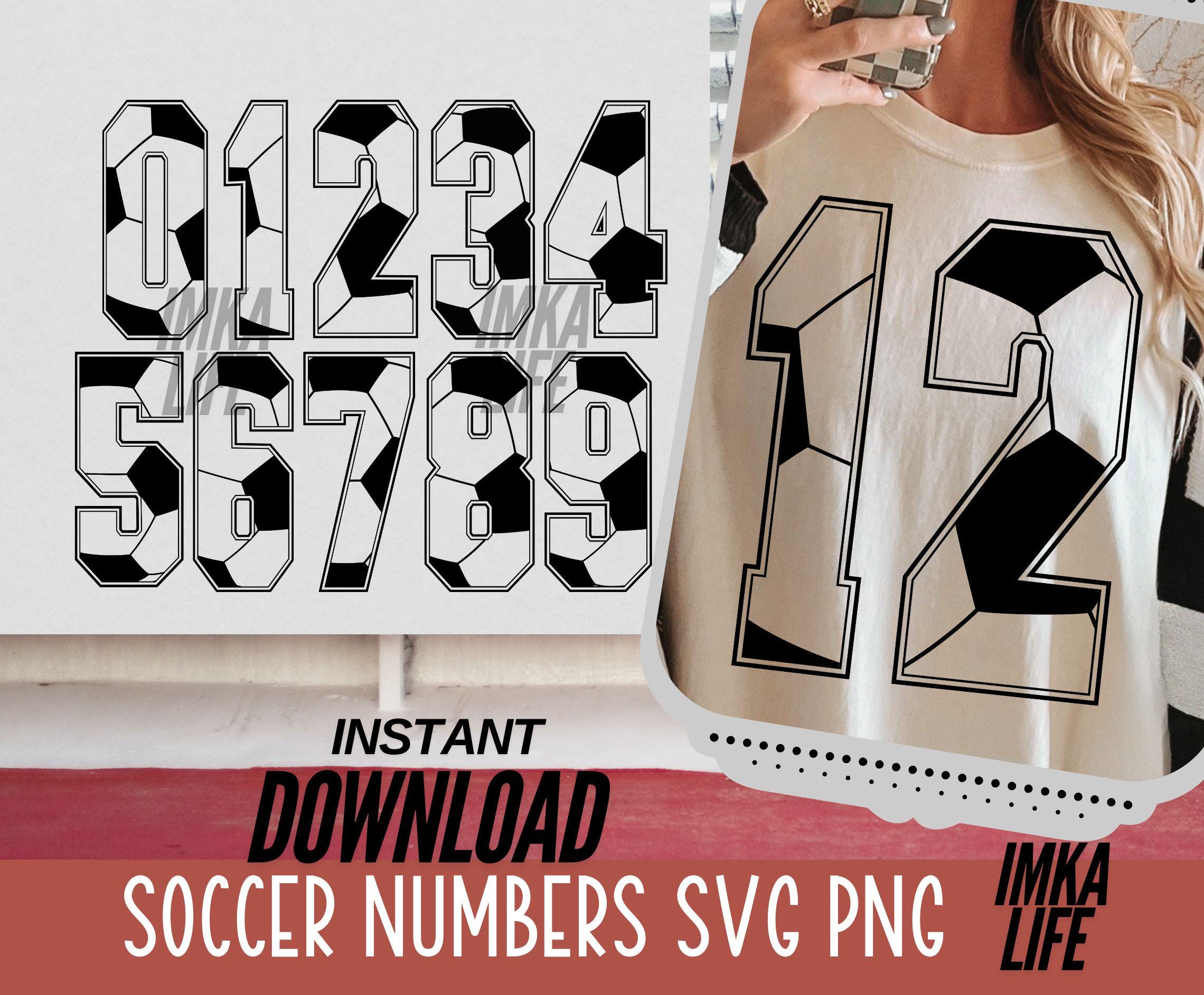 Soccer Jersey Numbers SVG Png Soccer Football Svg Customize Your ...