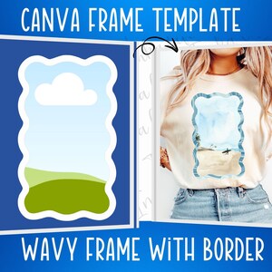 Wavy Canva Frame Border Template Whimsical Border Editable for Images ...