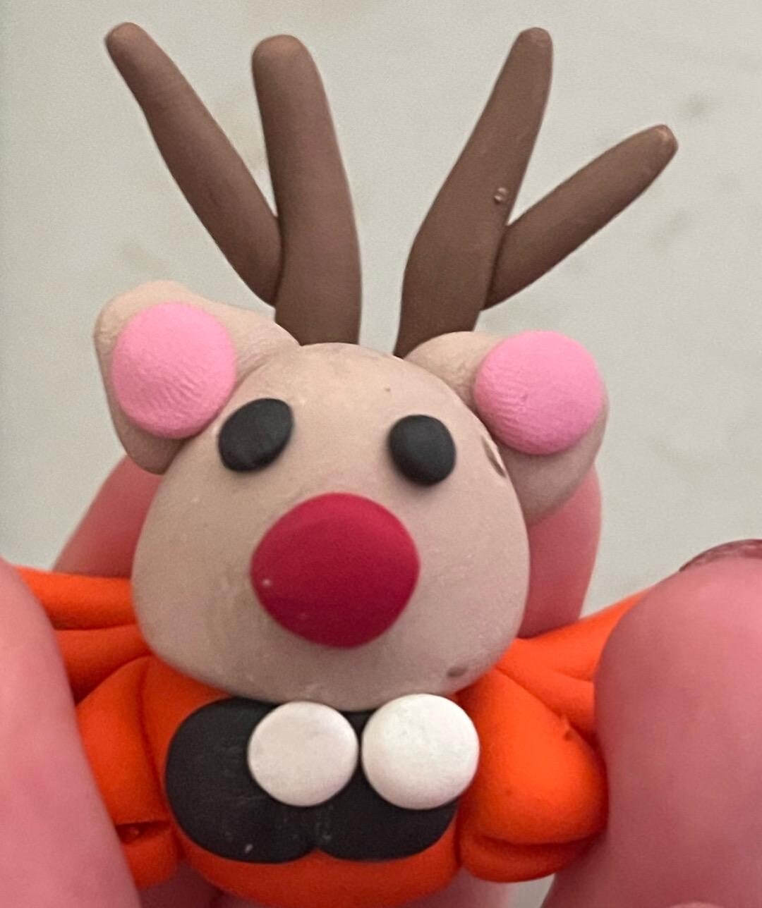 Rudolph Misfit Hermit Crab Ornament – Handmade Polymer Clay Christmas ...