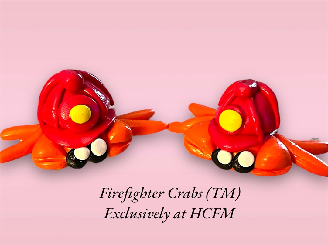 Firefighter Misfit Hermit Crab Figurine - Polymer Clay - Sculptures ...