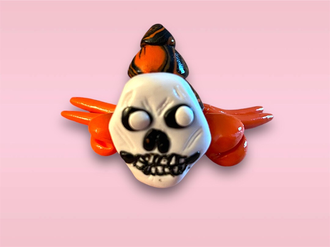 Skeleton Mask Misfit Hermit Crab Figurine – Polymer Clay Desk Pet - Etsy