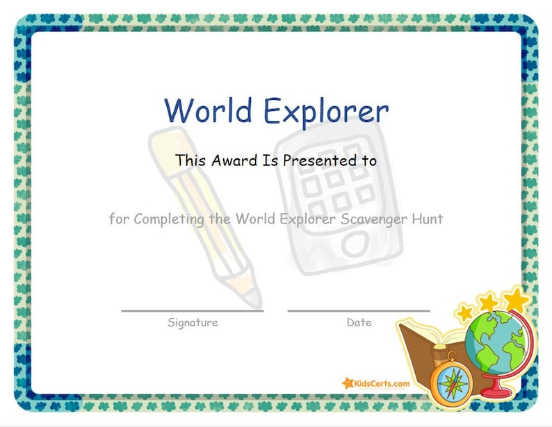Around the World Scavenger Hunt: an Interactive Journey With Passports ...