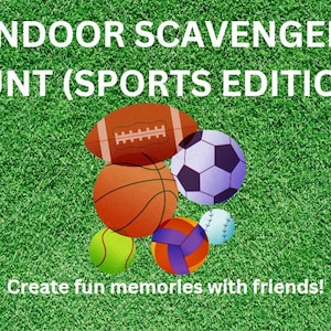 Best Indoor Scavenger Hunt (SPORTS EDITION) Treasure Hunt for Kids ...