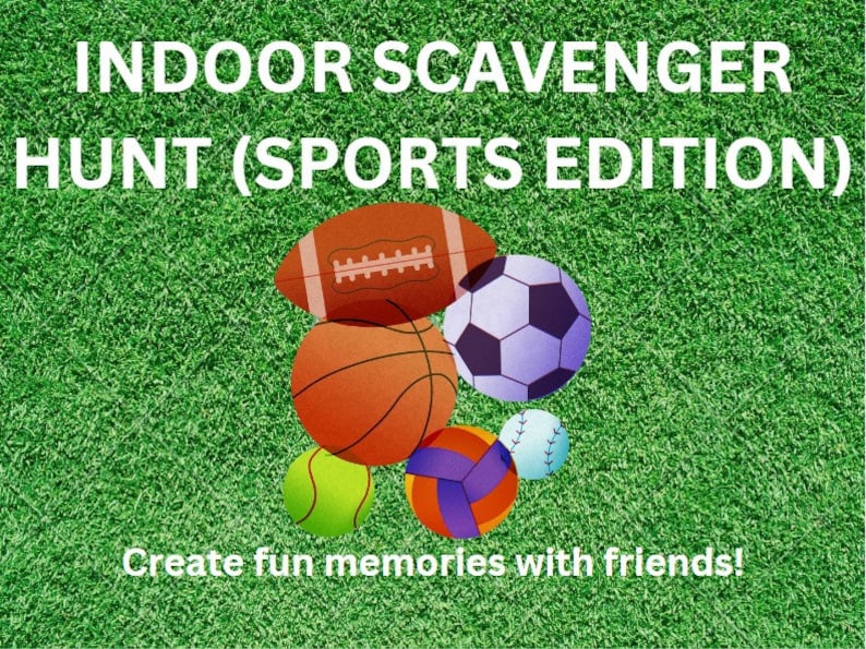 Best Indoor Scavenger Hunt (SPORTS EDITION) Treasure Hunt for Kids ...