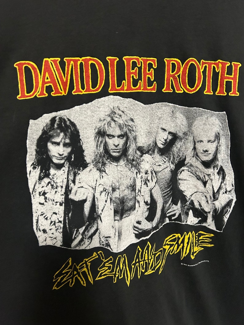 David Lee Roth Vintage Eat ‘em and Smile Concert Tour T Shirt Size XL ...