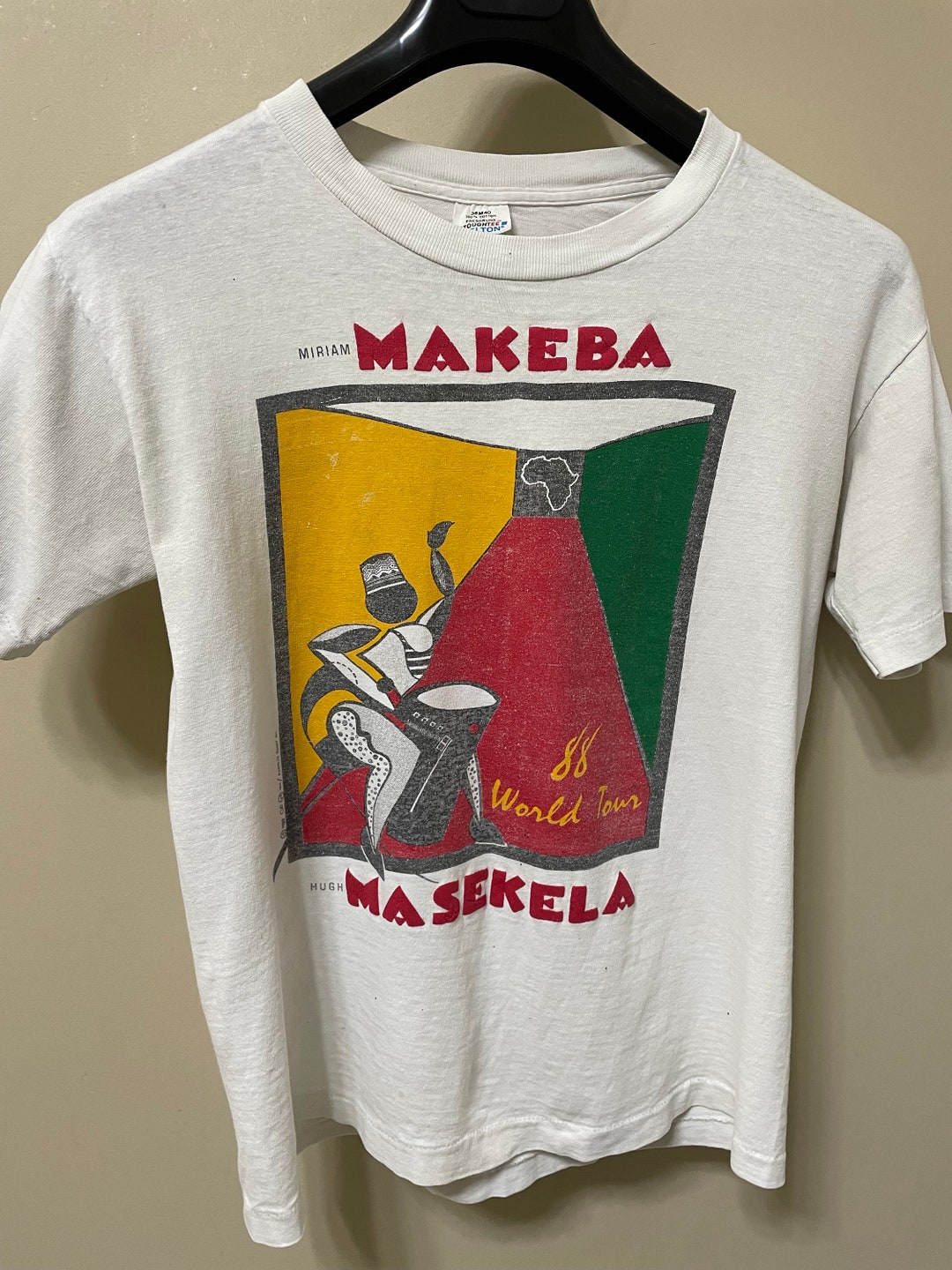 Vintage Miriam Makeba Hugh Masekela 80s Tour Concert Shirt M Mama ...