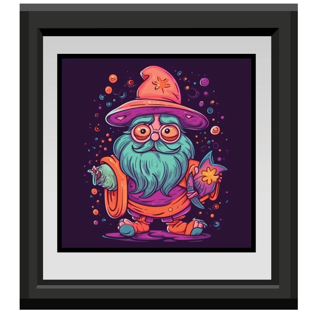 Boho Wizard Digital Download | Retro Home Decor Printable Wall Art ...