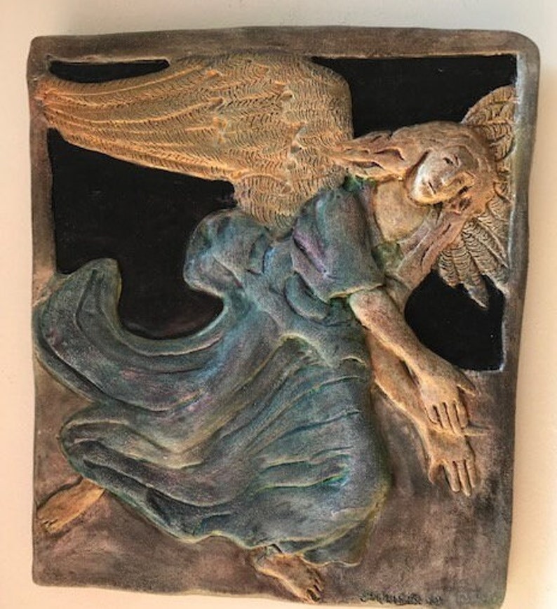 Guardian Angel Bas-relief - Etsy