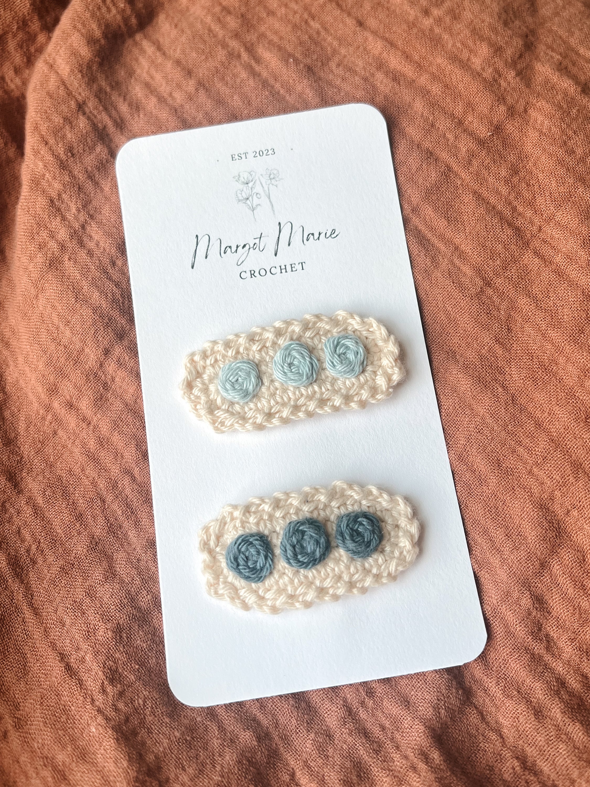 Marie Hair Clip Crochet Pattern | Crochet Pattern | Clip Pattern ...