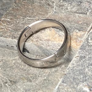 Men's Wedding Ring With Hinge Cobalt Chrome 6mm Wide Satin Brushed ...