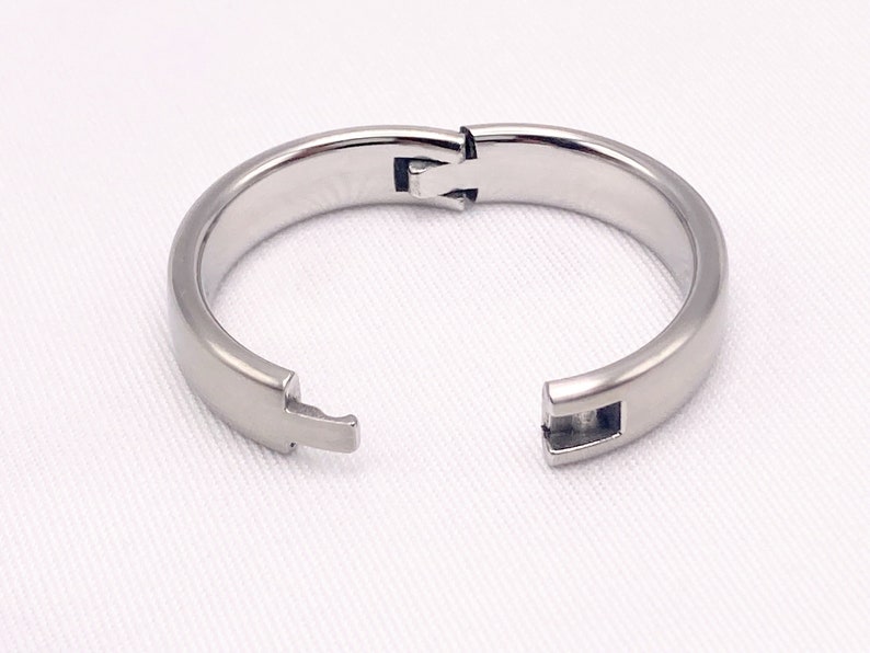 Men's Hinged Wedding Band / Hinged Ring Cobalt Chrome 6mm Wide Satin ...