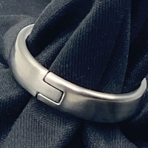 Men's Wedding Ring With Hinge Cobalt Chrome 6mm Wide Satin Brushed ...