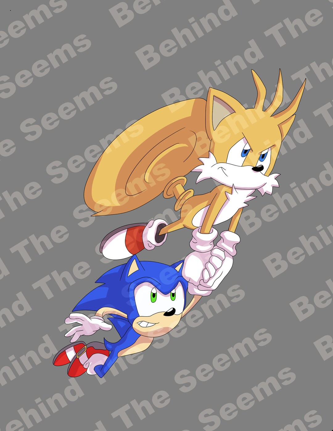 Tails Saves Sonic Sticker - Etsy