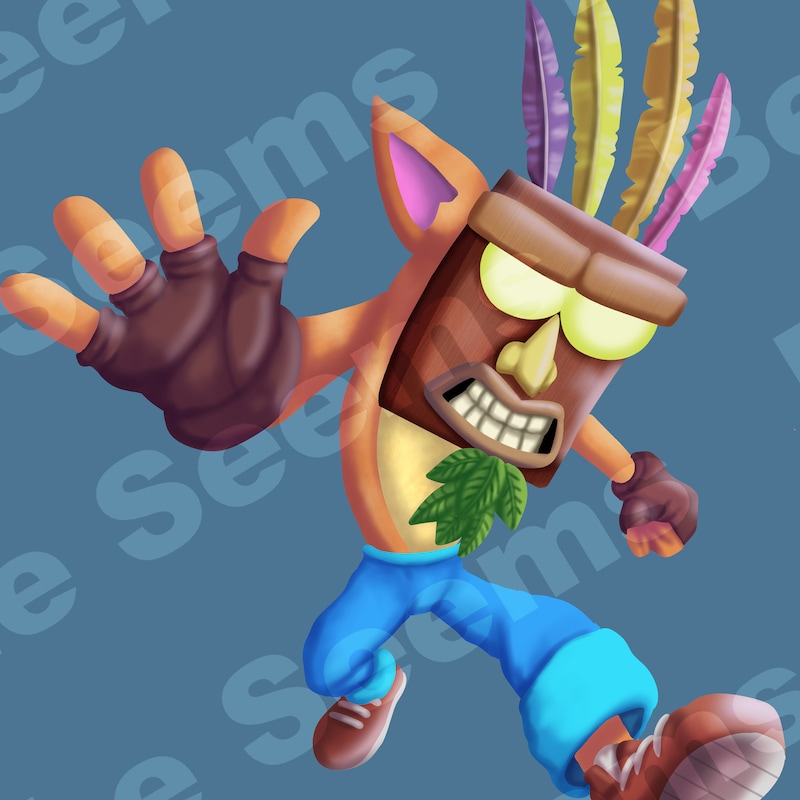 Crash Bandicoot Mask - Etsy