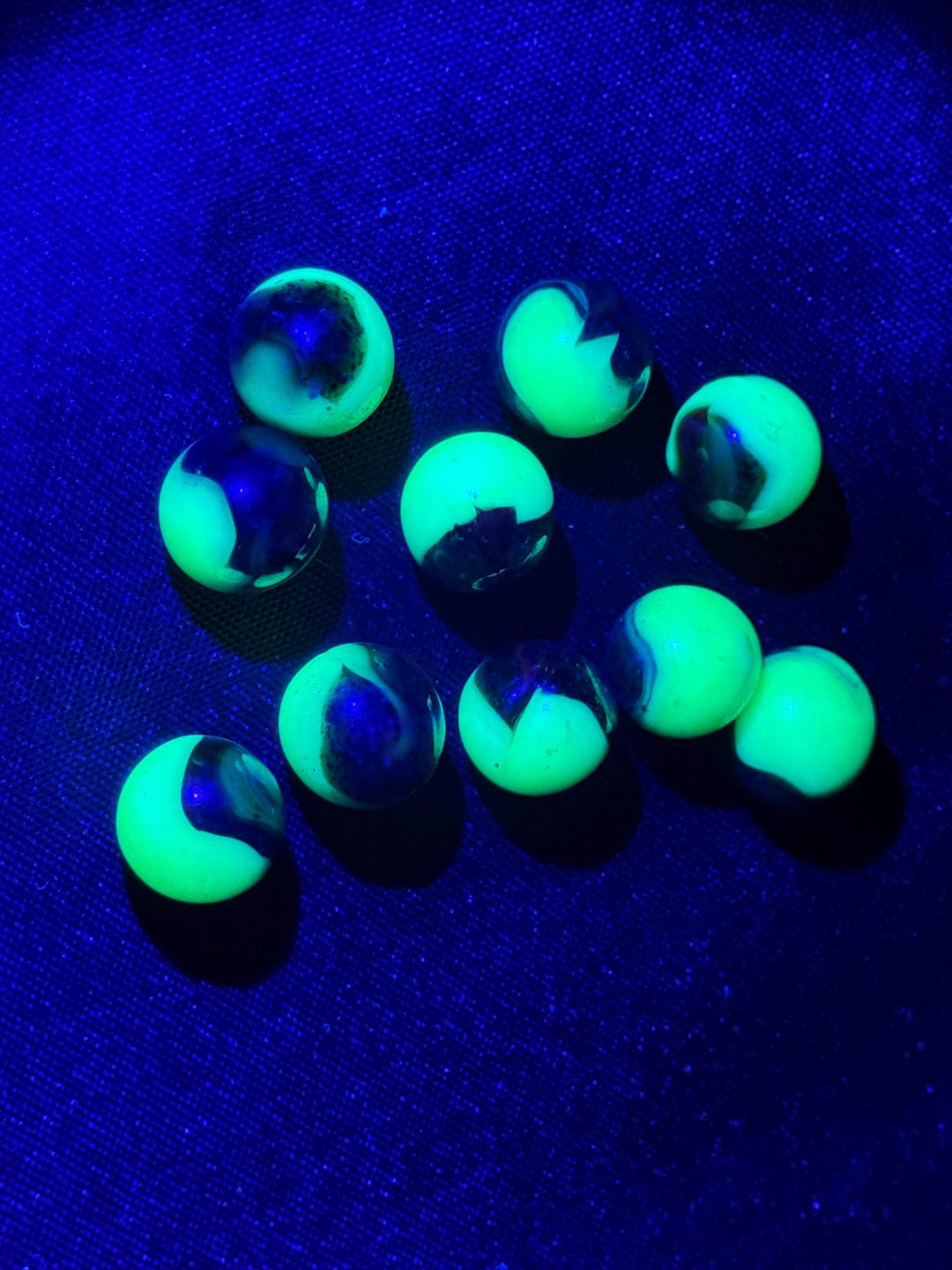 10 Uranium Burmese Marbles 5/8 - Etsy