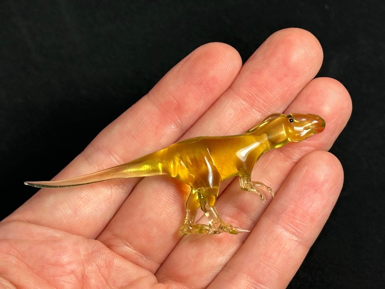 Uranium Glass Vaseline Glass T-rex Dinosaur Wow Custom Piece - Etsy