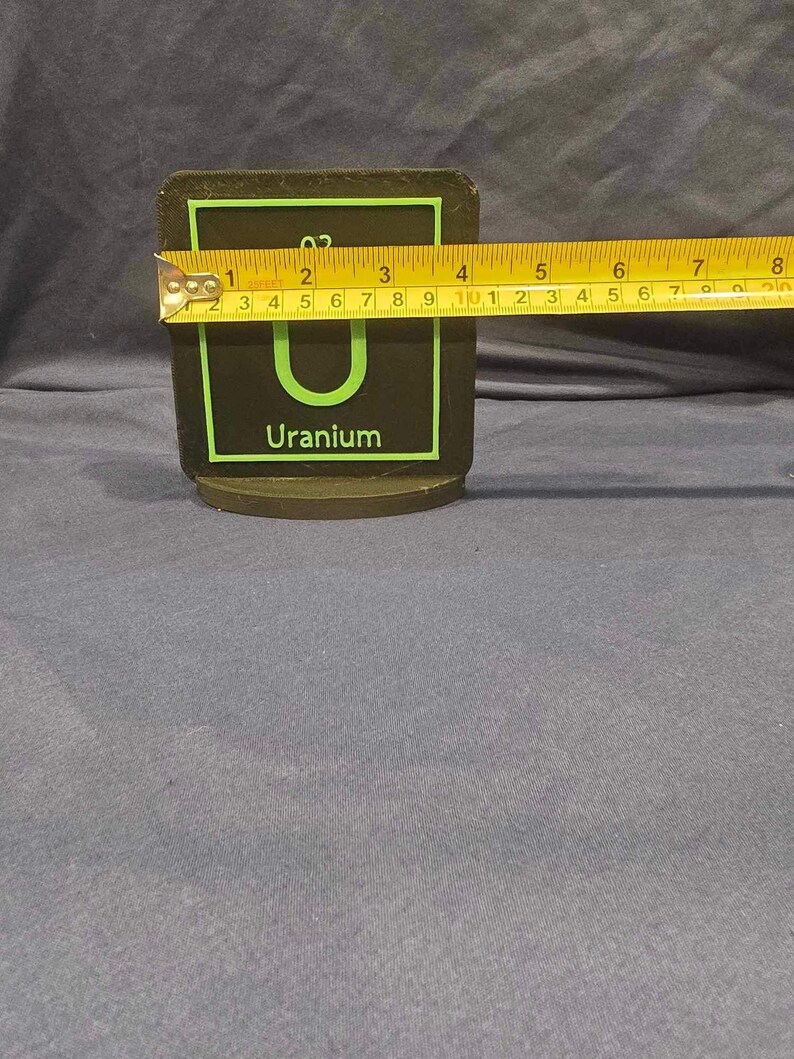 Uranium Symbol Element Glow in the Dark Uv Reactive 3d Printed Sign - Etsy