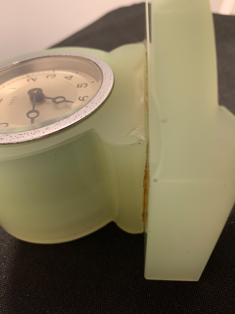 Uranium Glass Opaline Clock Pen Holder - Etsy