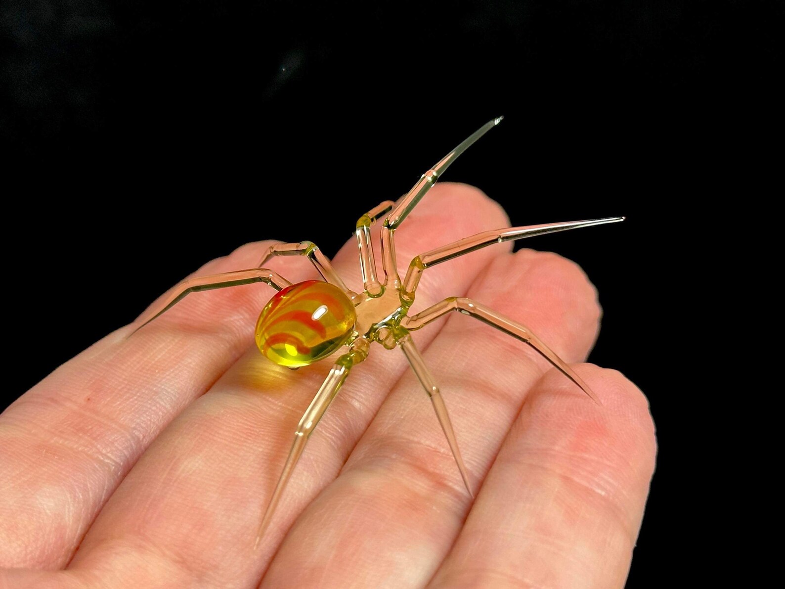 Uranium Vaseline Spider With Red Swirl Body in Stock Now Faster ...