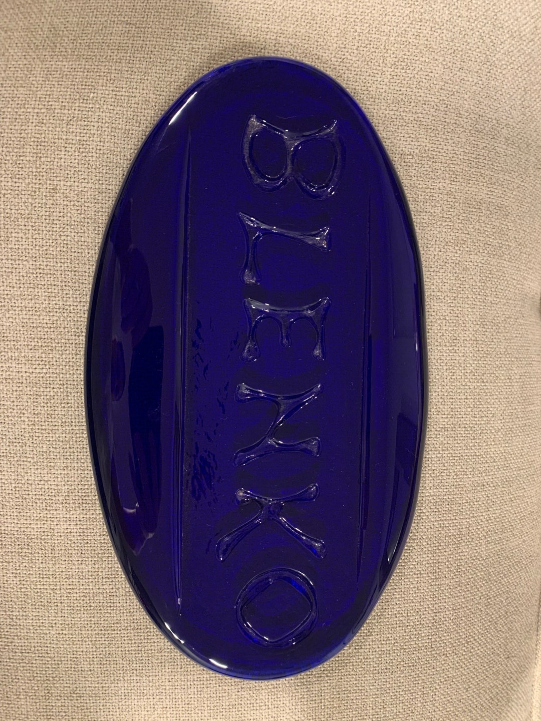 Rare Blenko Cobalt Blue Store Dealer Sign 11 - Etsy