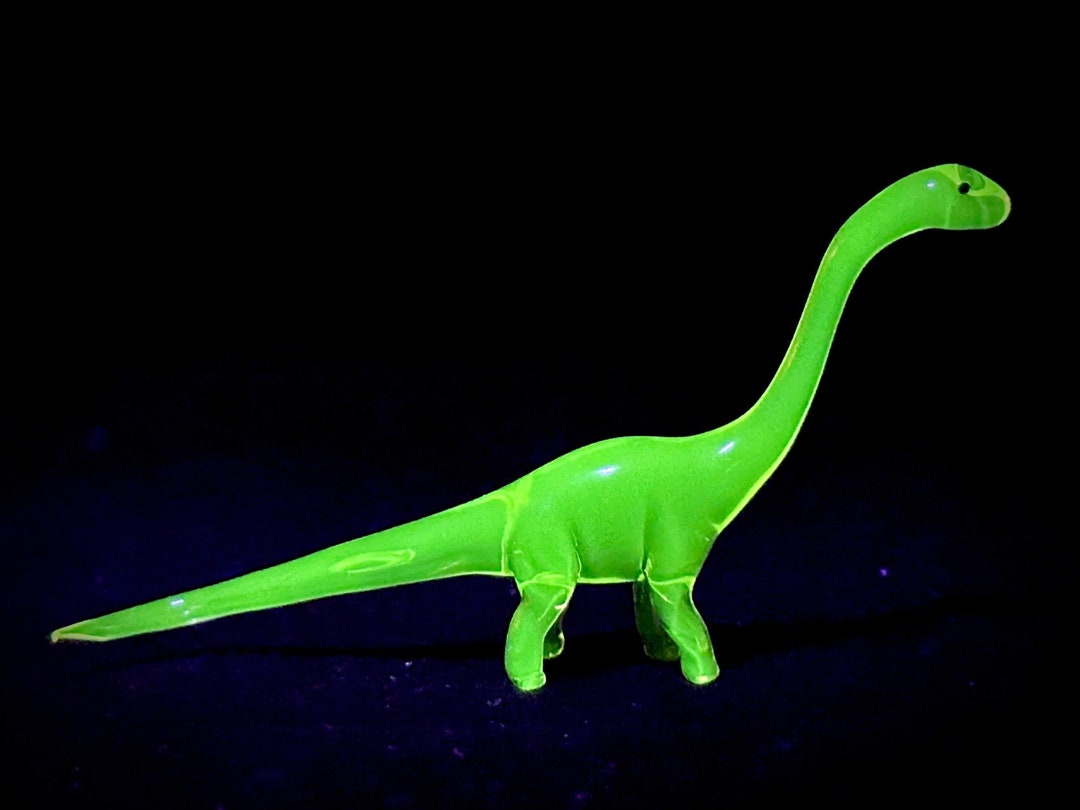 Uranium Glass Vaseline Glass Brontosaurus Dinosaur Wow Custom Piece - Etsy