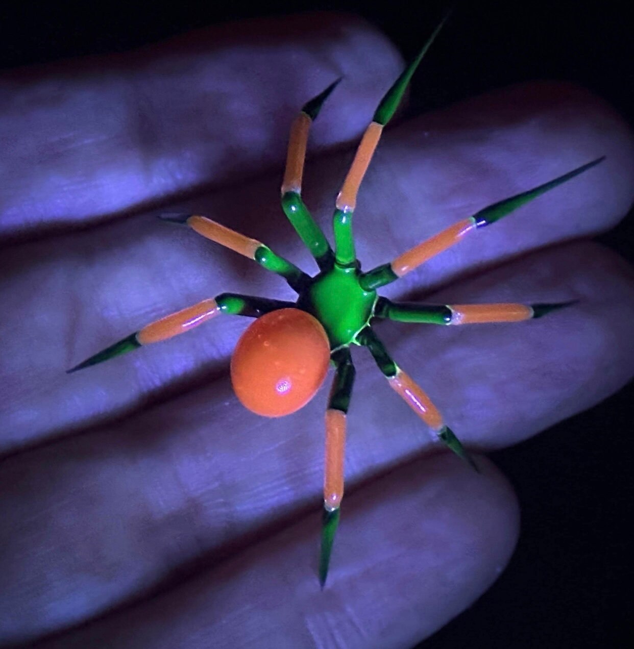 Uranium Vaseline Spider Custom 4 Glass Types Used in Stock Now ! - Etsy
