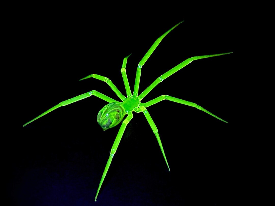 Jumbo Size Approx 4” Uranium Glass Vaseline Glass Surrealistic Paint ...