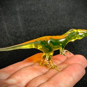 Uranium Glass Vaseline Glass T-rex Dinosaur Wow Custom Piece - Etsy