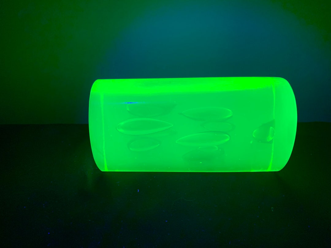 Uranium Glass Vaseline Glass Murano Fish Bowl - Etsy
