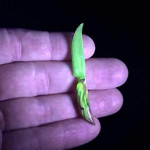 Uranium Glass Art Glass Knife by Rafael - Etsy