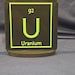 Uranium Symbol Element Glow in the Dark Uv Reactive 3d Printed Sign - Etsy