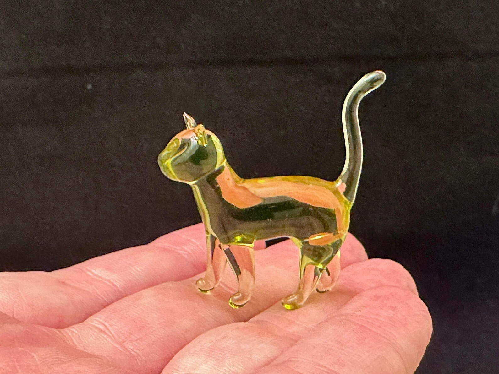Uranium Vaseline Cat Custom Piece Solid Glass - Etsy