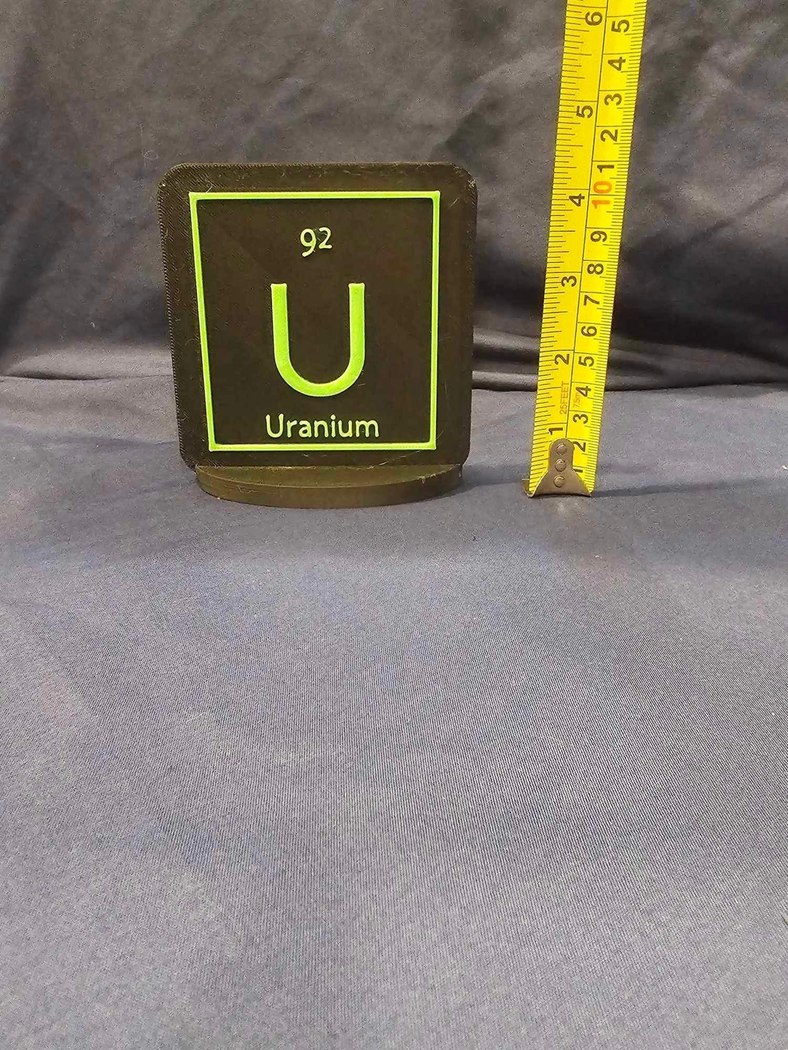 Uranium Symbol Element Glow in the Dark Uv Reactive 3d Printed Sign - Etsy