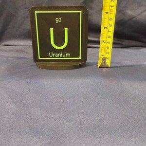 Uranium Symbol Element Glow in the Dark Uv Reactive 3d Printed Sign - Etsy