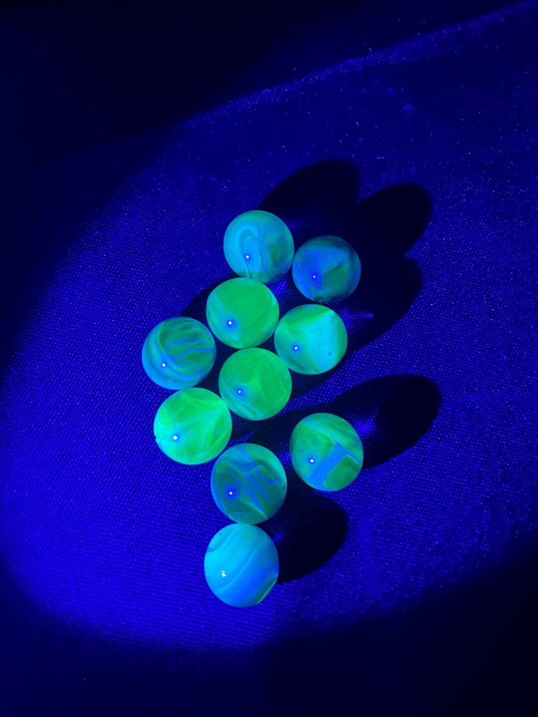 10 -uranium Marbles 5/8 Blue - Etsy