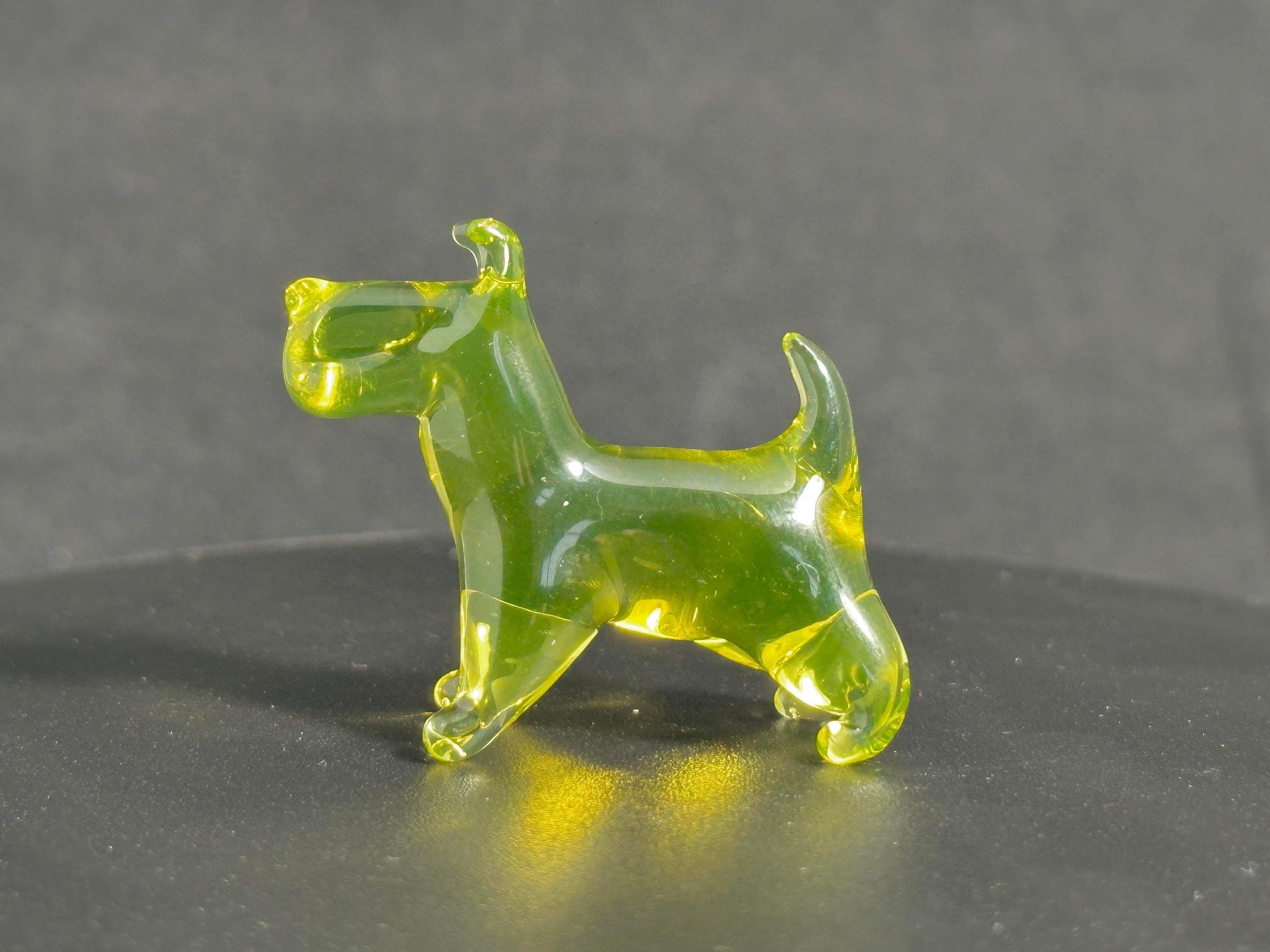 Uranium Glass Scotty Dog by Rafael in Stock - Etsy