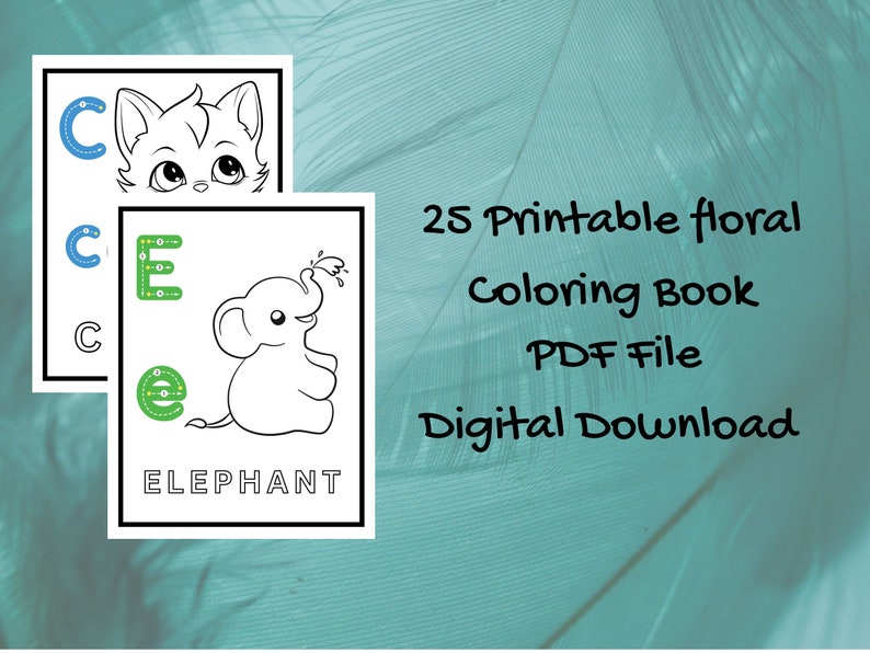 Printable Alphabet, 26 Tracing, Letters, Animals Coloring Pages ...