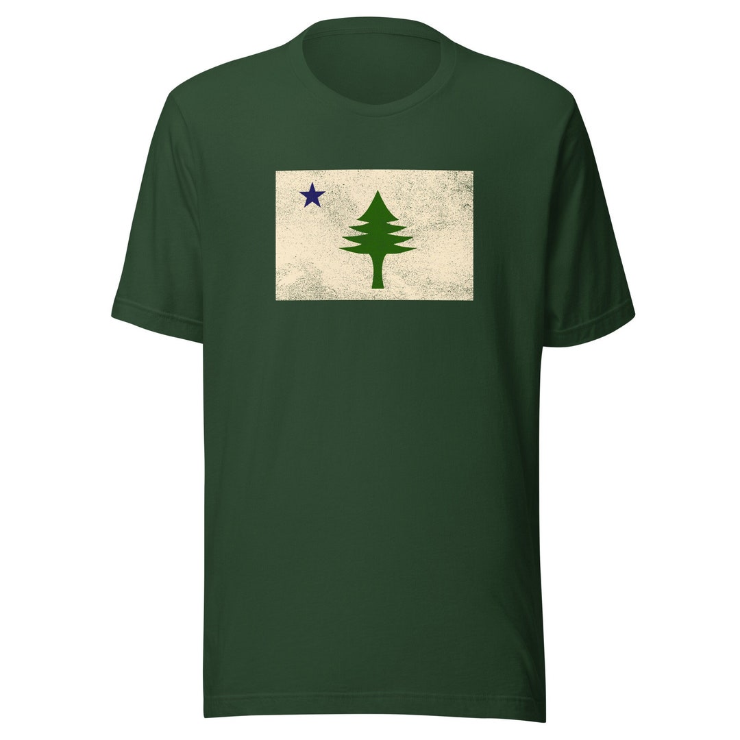 1901 Maine State Flag T-shirt Dirigo Vintage Mens & Womens Tee - Etsy