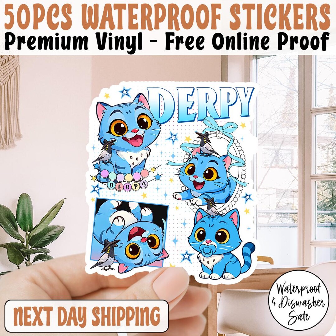 Kpop Demon Hunter Derpy Sticker/car Magnet, KPOP Blue Demon Tiger Fan ...