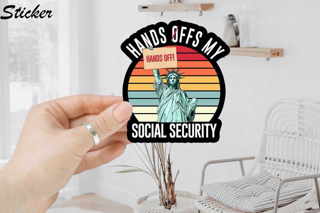 Retro Vintage Hands off My Social Security Sticker/car Magnet ...