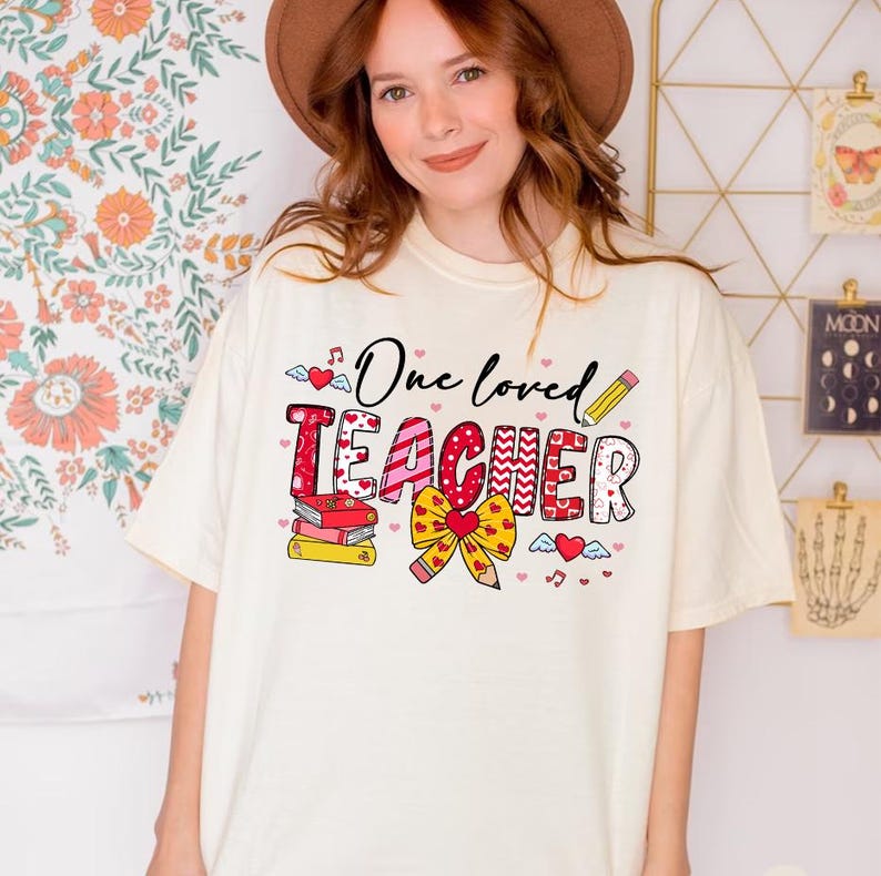 One Loved Teacher, Valentines Day Teacher Sweatshirt, Teaching ...