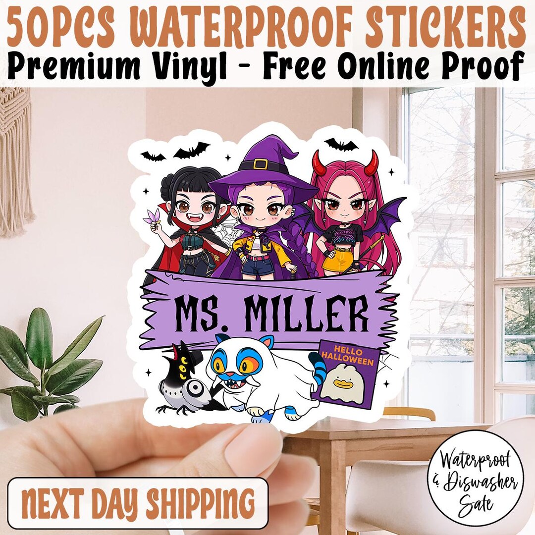 Custom Name Huntrix Kpop Demon Hunter Sticker,personalized Kpop Demon ...