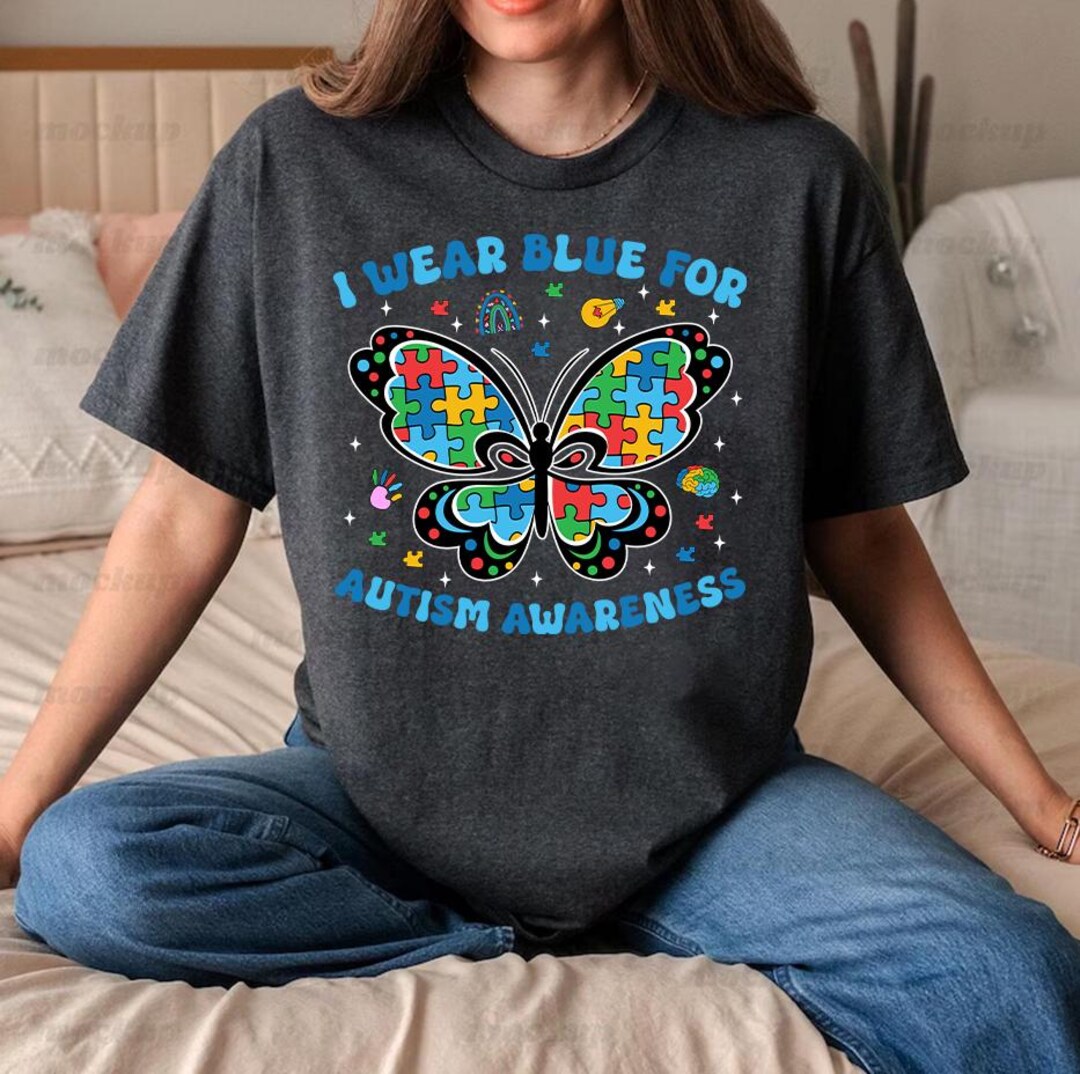 We Wear Blue for Autism Awareness Shirt, in April We Wear Blue, Autism ...