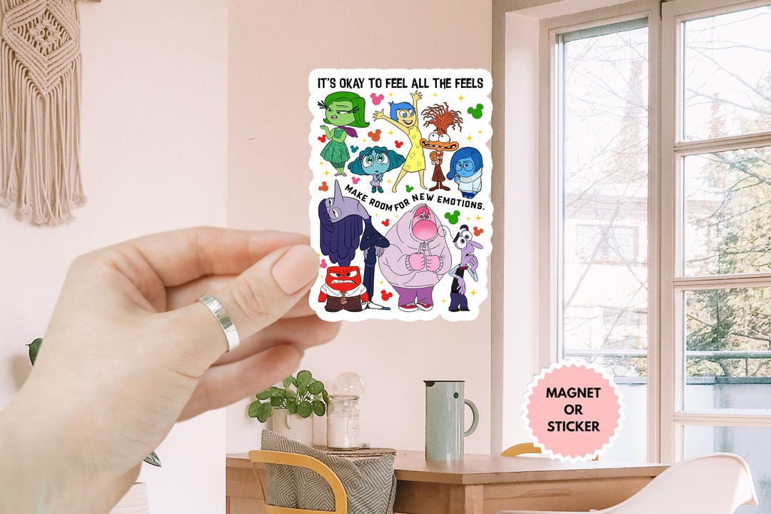 Inside Out Its Okay to Feel All the Feels Sticker/car Magnet, Therapy ...