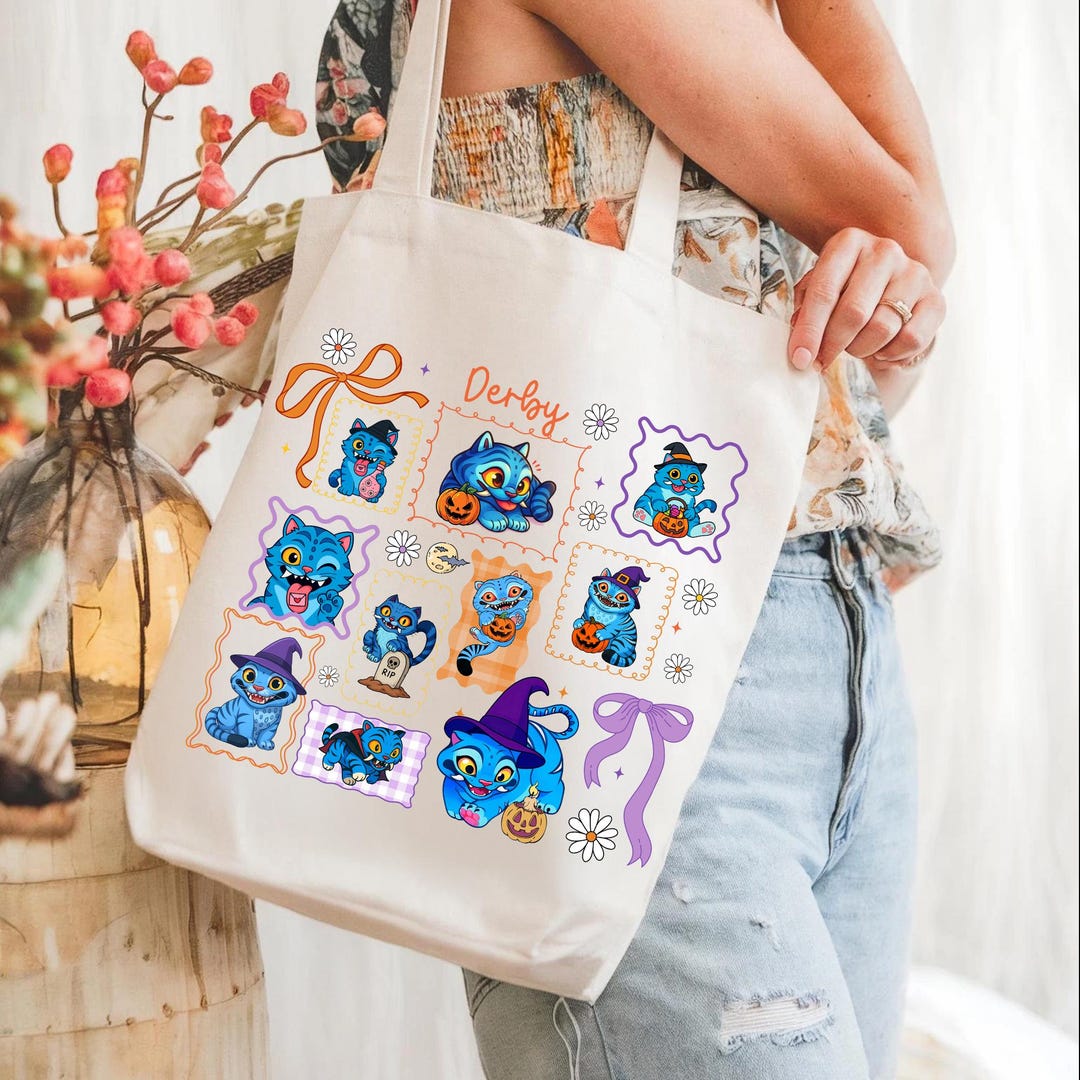 Derpy Kpop Demon Hunters Halloween Doodle Style Tote Bag, Kpop Demon ...